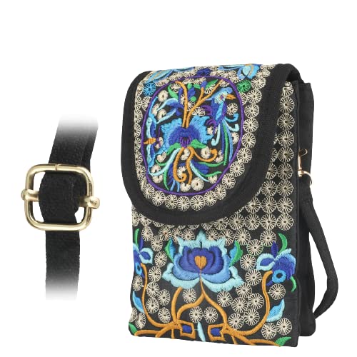 Forever Haru Latest Retro Lady Cell Phone Bag Crossbody Shoulder Wallet Purse Handbag Pouch, Multicolor