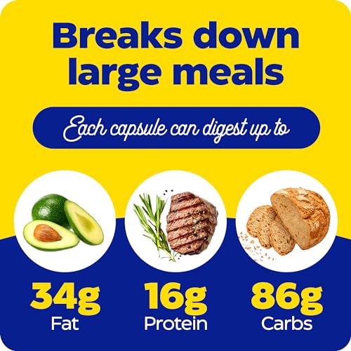 Enzymedica Digest Gold + ATPro, Maximum Strength Digestive Enzymes, Helps Digest Large Meals for Instant Bloating Relief, 240 Count