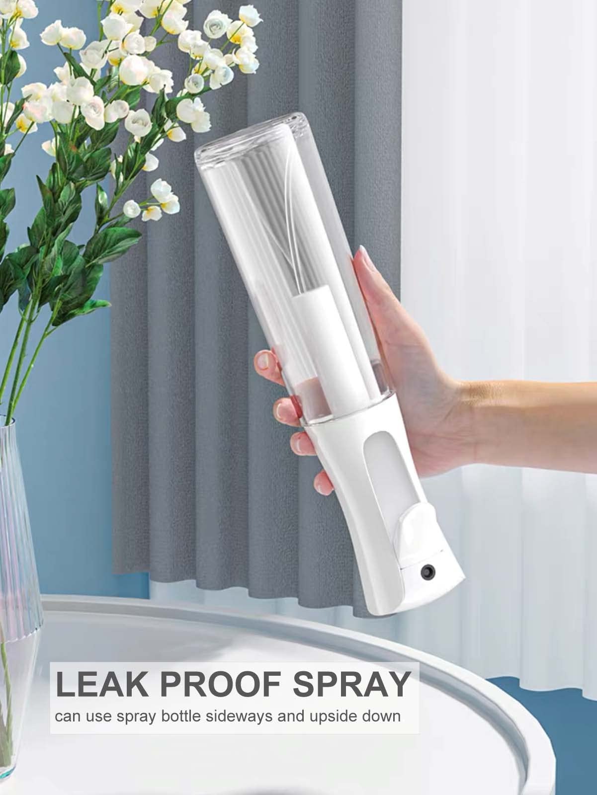 MEACOLIA 4 Pack Continuous Spray Bottles, 10oz/300ml Empty Hair Spray Bottles Fine Mist Sprayer Plant Mister Spray Bottle, Plastic Water Spray Bottle For Hair Styling, Plants, Cleaning, Misting