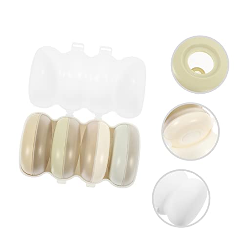 LEUYA 4 Sets Bottle Type Jars Multi-Function Use with Empty Cosmetic Dispensers Case Nail Daily Press of Accessory White Cases Toiletries Pump Dispenser Containers Shampoo Sample