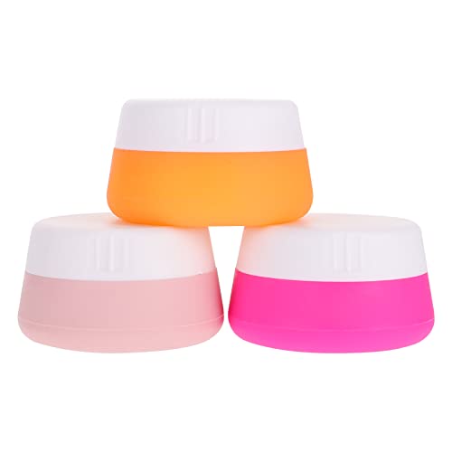 LEUYA 9 Pcs Silicone Cream Silicone Sample Jar Silicone Cosmetic Containers Empty Sample Jars Jars Travel Cosmetic