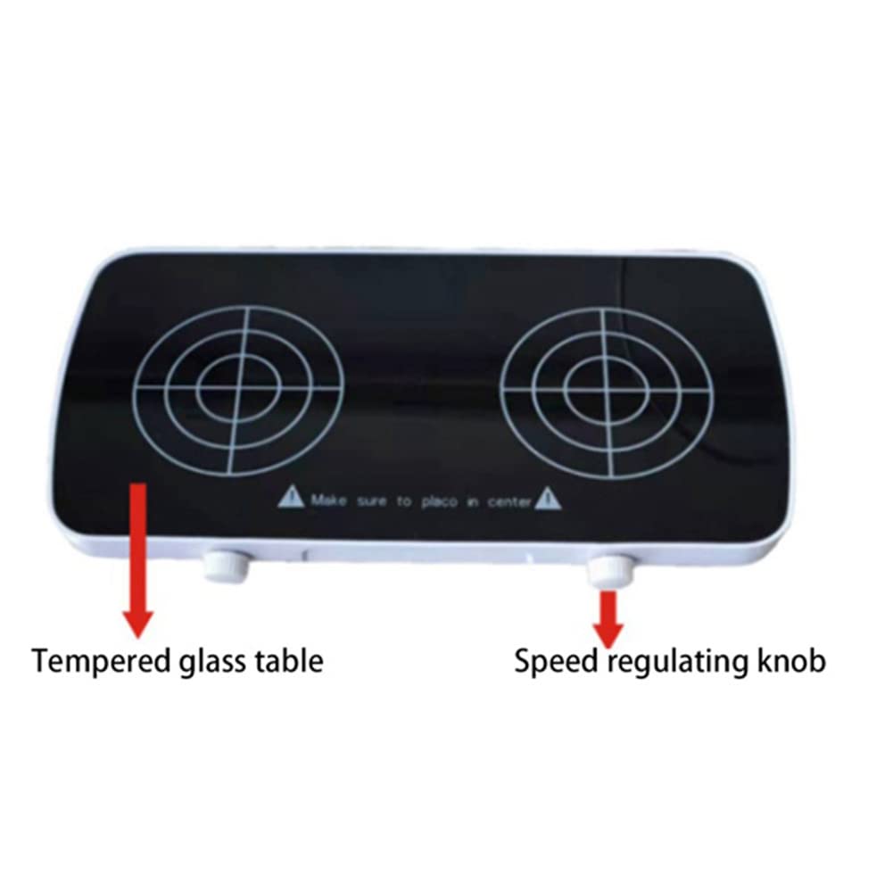 MECHPLOW Magnetic Stirrer with Stir Bar,2 Working Panel Lab Mixer,1L+1L Capacity,0-4000RPM Adjusat Speed