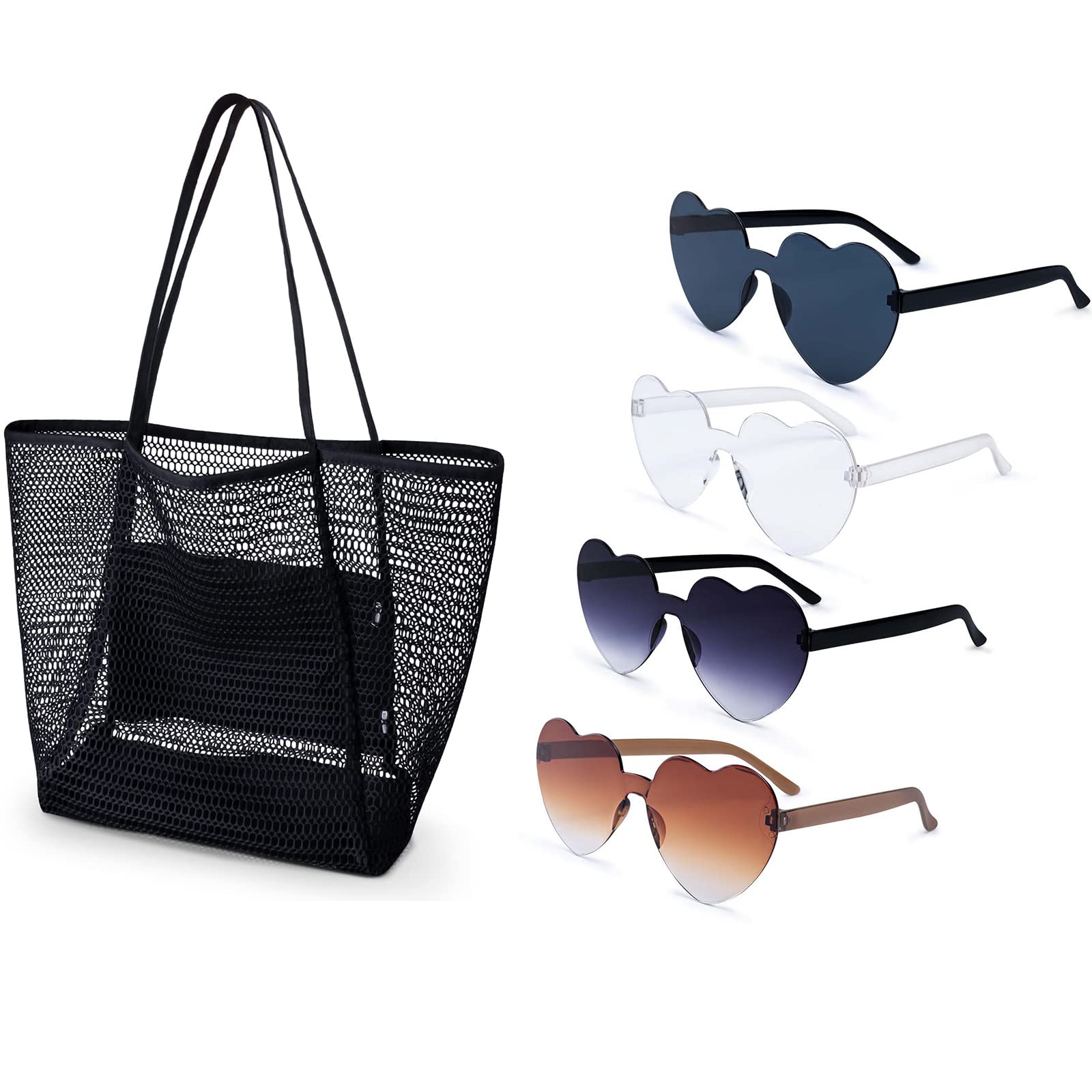Iioscre Mesh Beach Tote Bag Women,Large Casual Shoulder Handbag,Mesh Beach Tote Bag Womens:Large Casual Shoulder Handbag
