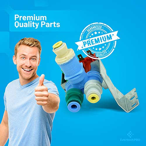 EvertechPRO W10408179 4389177 IMV-708 Water Inlet Valve Original Version Replacement for Whirlpool Refrigerator AP5263471 PS3497634 WV8179