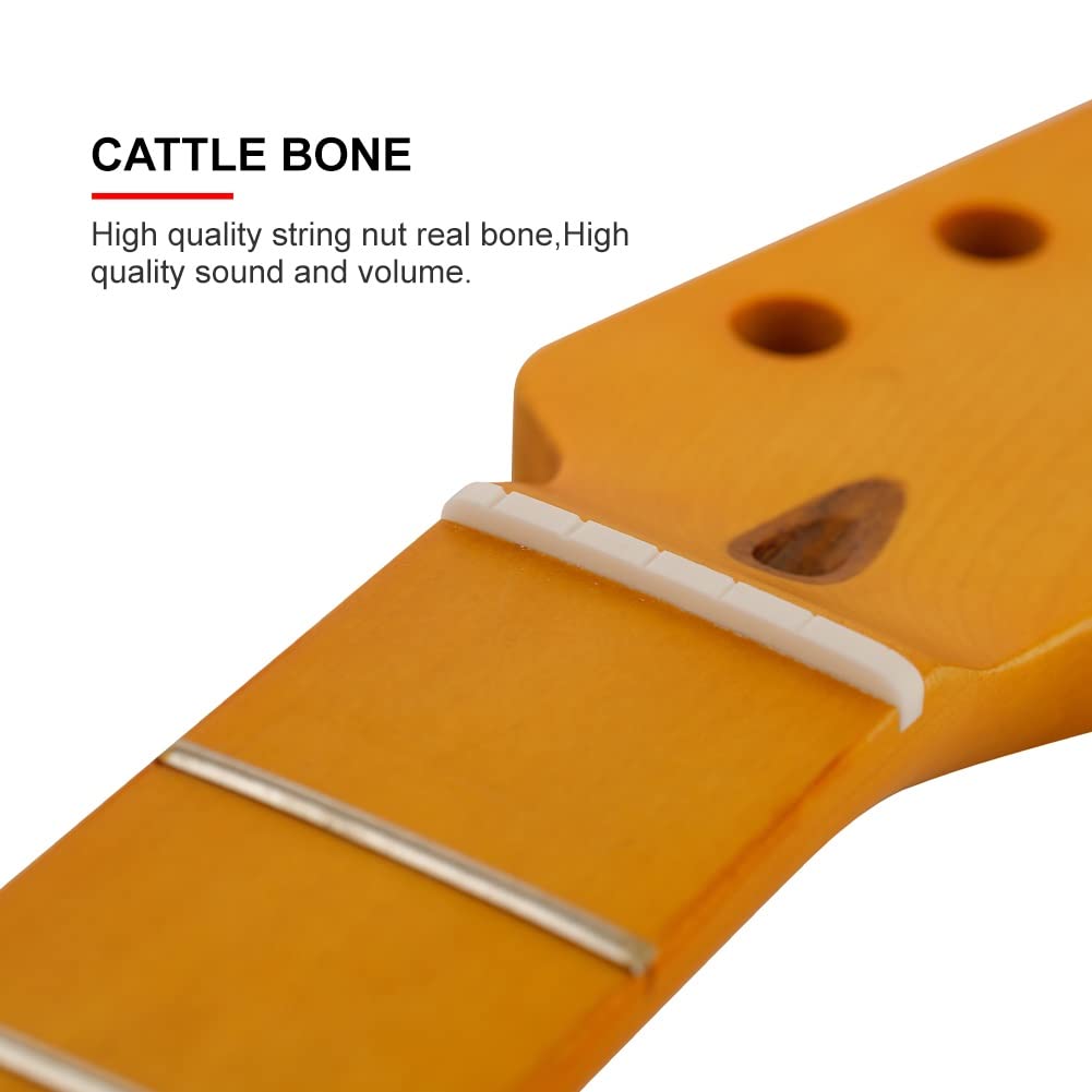 Guitar Neck 22 Fret Maple Fretboard Guitar Neck Guitar DIY Parts Replacement for ST