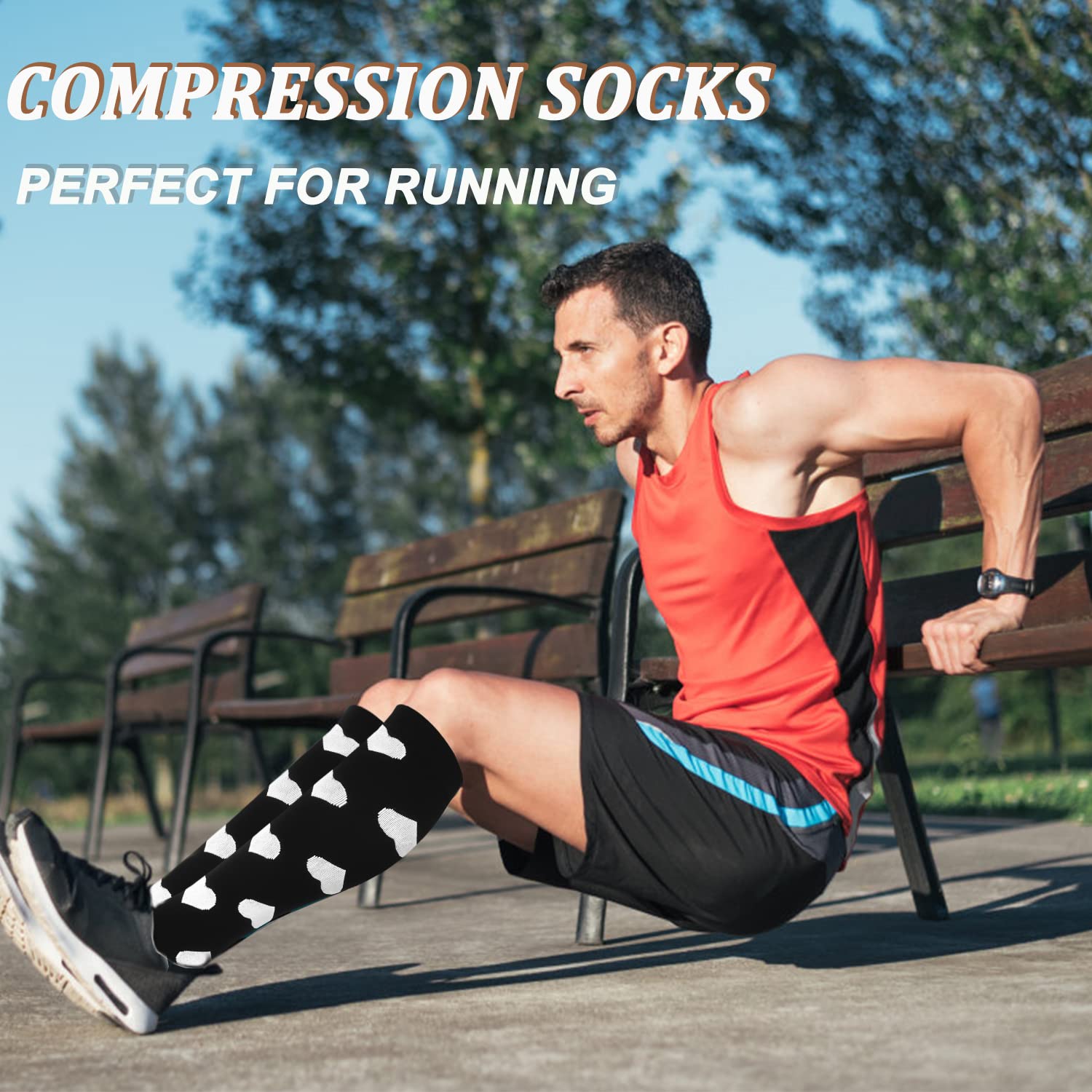 FuelMeFoot Compression Socks Women & Men Circulation - Best for Running, Nurse, Hiking, Pregnancy,Sports,Travel