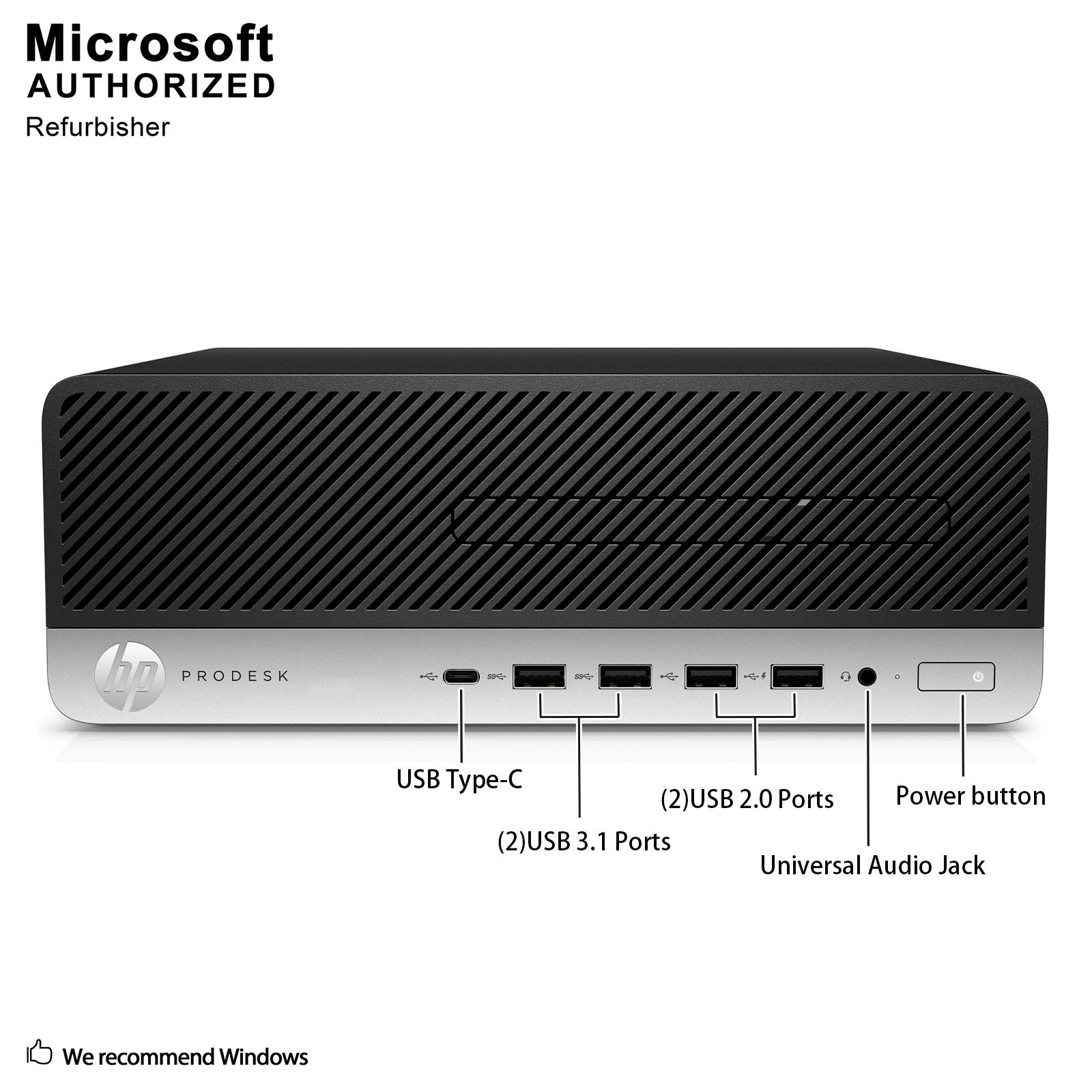 HP ProDesk 600 G3 Small Form Factor Business Desktop PC Computer - Intel i5-7500 - 8GB Memory - 256GB SSD - DVDRW - Windows 10 PRO 64-Bit (Renewed)