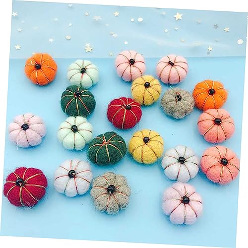 Garneck 12pcs Felt Pumpkins Artificial Harvest Decoration Funny Miniature Pumpkins Autumn Party Decorations Artificial Gourds and Pumpkins Fall Decor Decorative Items Foam Finished Product