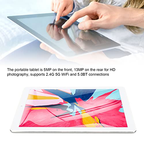 LEYT 10.1 Inch Tablet, 13MP Octa Cores Front 5MP Rear HD Tablet 100-240V for Adults for Home (US Plug)