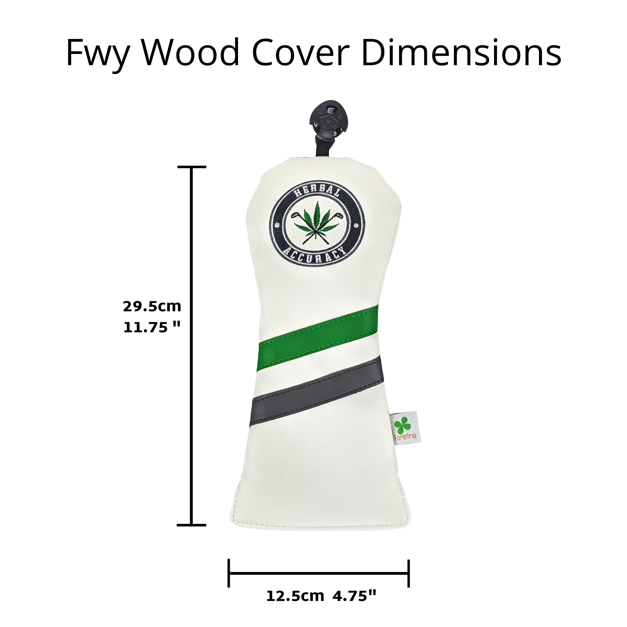 Foretra - Limited Edition Herbal Accuracy Design - Fairway Wood Head Cover - Tour Quality Golf Club Cover - Style and Customize Your Golf Bag