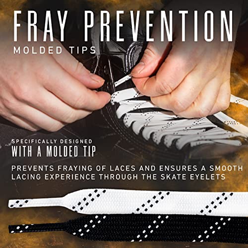 Franklin Sports Sports (200) 42092z 108 Non Waxed Laces, White/Black