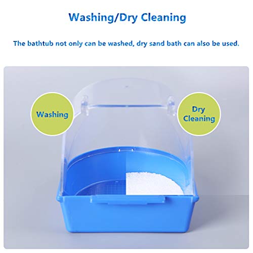 YJJKJ Caged Bird Bath Bird Cage Parrot Supplies Bathing Tub for Small Brids Canary Budgerigar Cockatiel Lovebird(Random Color)