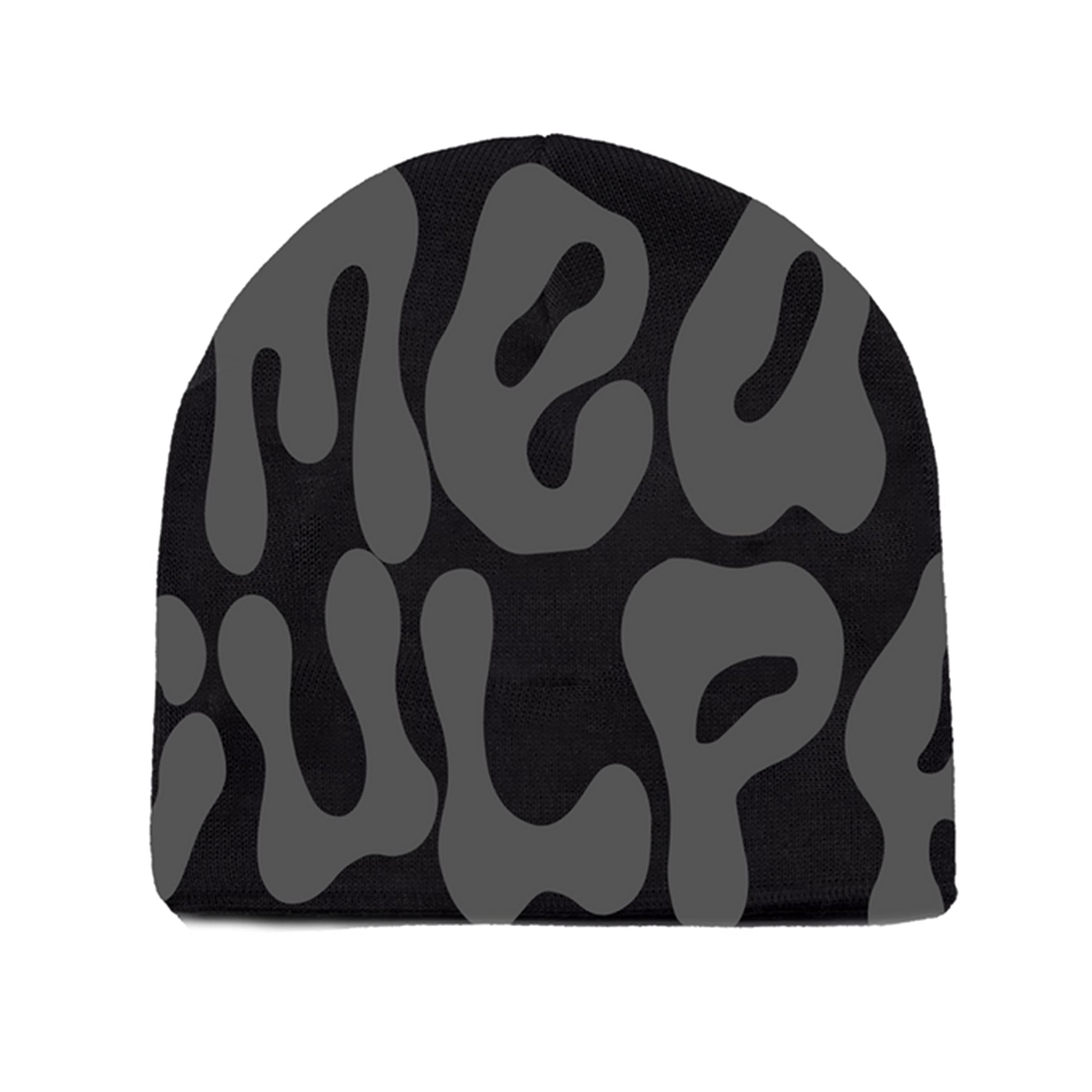 Elnuqok Women Beanie Hat Beanie Wireless Winter Knit Skull Cap Winter Hat Warm Knitted Cap Black Gray