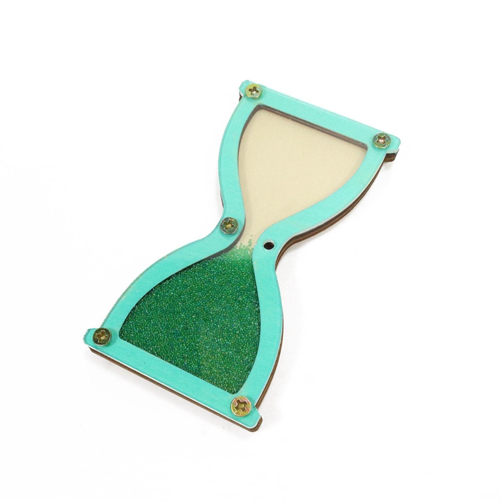 Gazechimp Wooden Busy Board Hourglass Toy Puzzle Fine Motor Skills Sensory, Blue Green