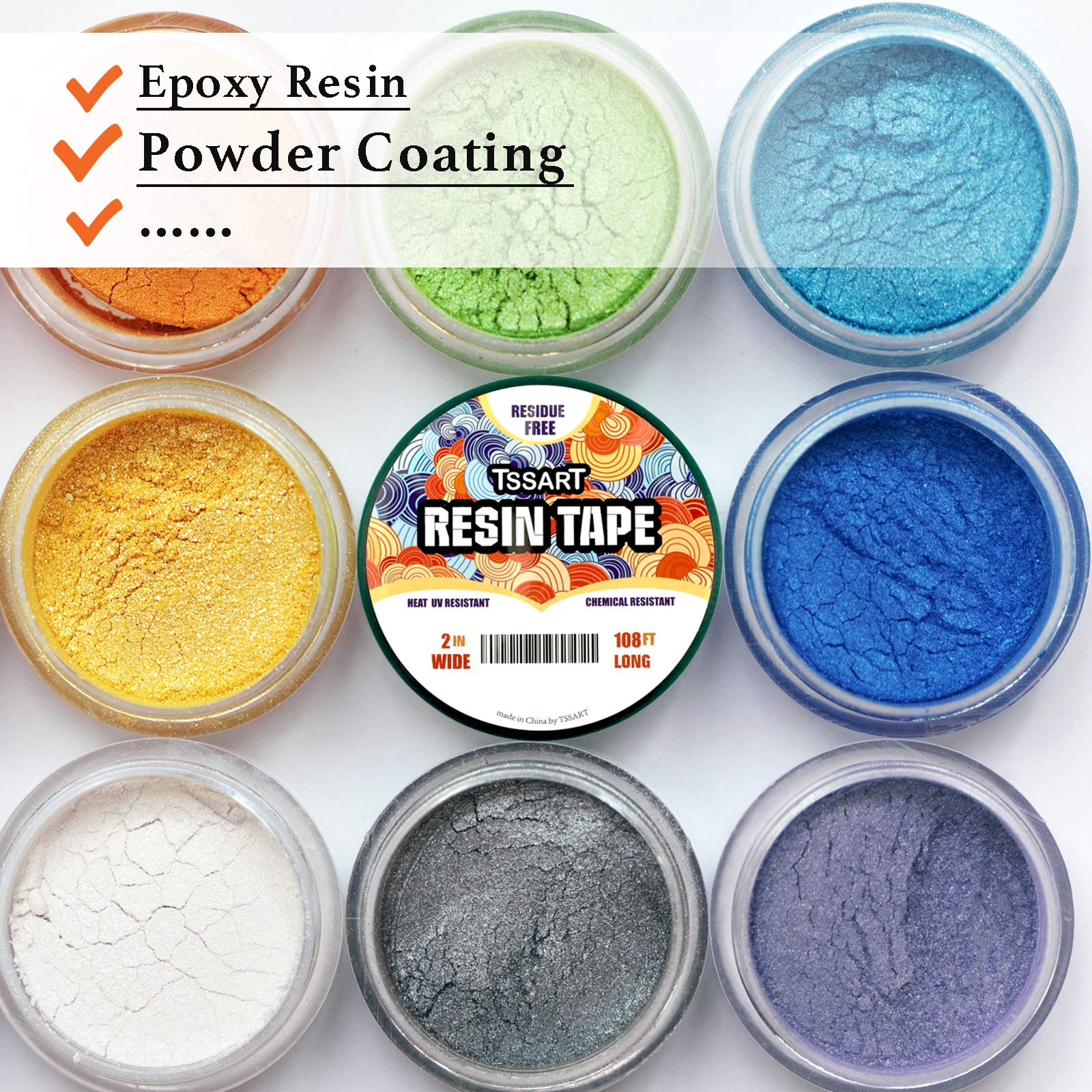 TSSART Resin Tape for Epoxy Resin Molding - Silicone Thermal Adhesive Tape, Oxidation and High Temperature Resistance Easy Peeling, Epoxy Release Tape - 2 inch Wide 108FT Long