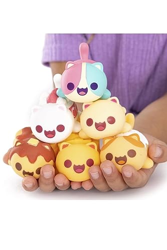 INCREDITOYZ Aphmau MeeMeows Mystery 6 Inch Plush Assortment with Aphmau MeeMeows Mystery Figures 2-Pack Assortment Gift Bundled Set