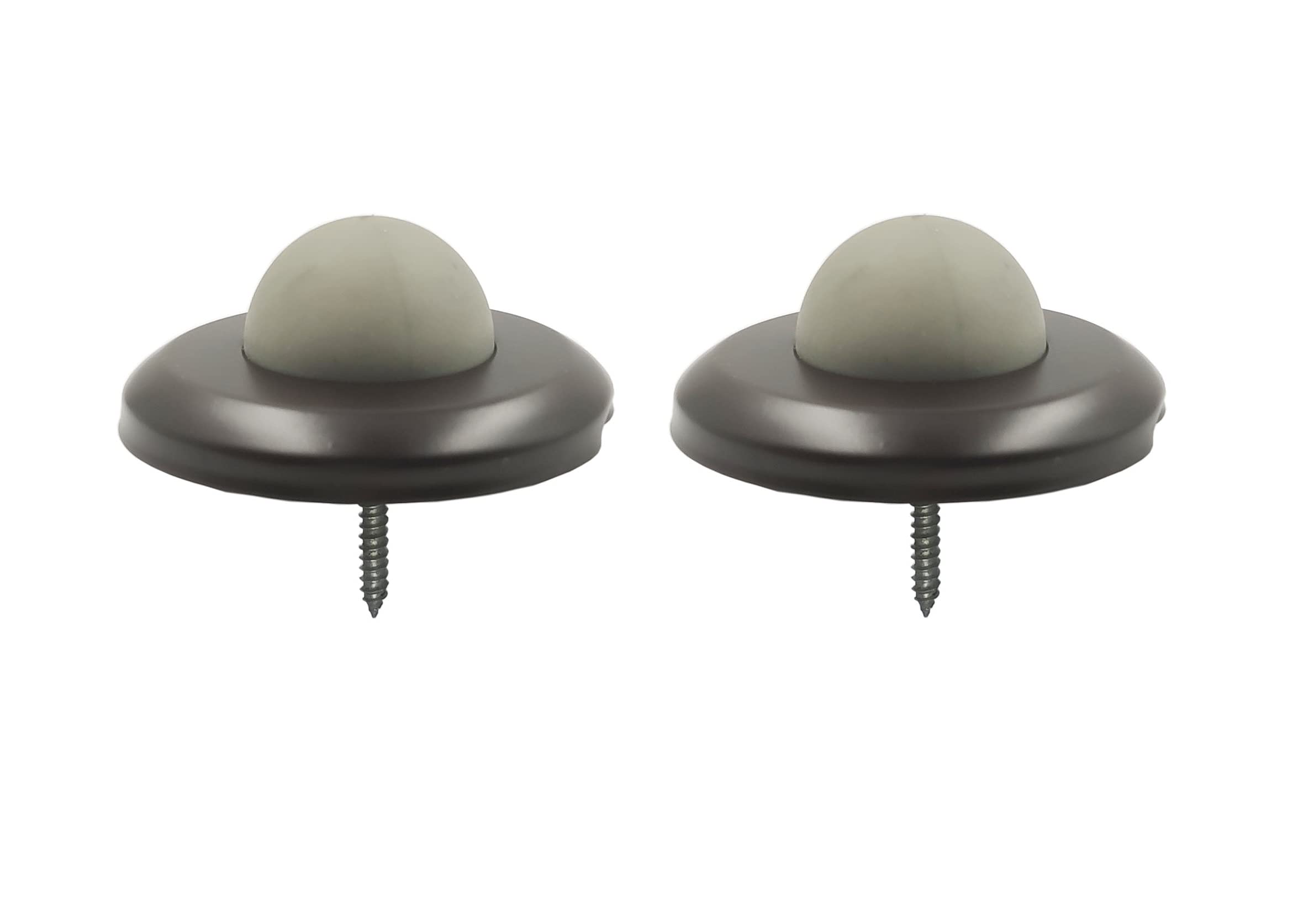 HARDWOOD HSC202-US10B Door Wall Stop, Dome Door Stoppers, Wall Protector, Door Bumper, 2-1/2" Stainless Steel Cover with 0.75" TPR Bumper, Antique Copper Finish, 2 Pack