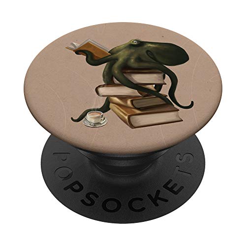 Well-Read Octopus art PopSockets PopGrip: Swappable Grip for Phones & Tablets