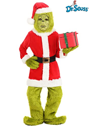 elope The Grinch Kid's Santa Open Face Costume