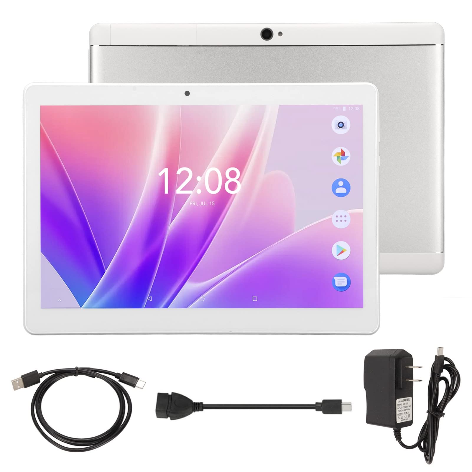 LBEC HD Tablet, 3 Card Slot Design 10.1 Inch Dual SIM Dual Standby Tablet for Entertainment (US Plug)
