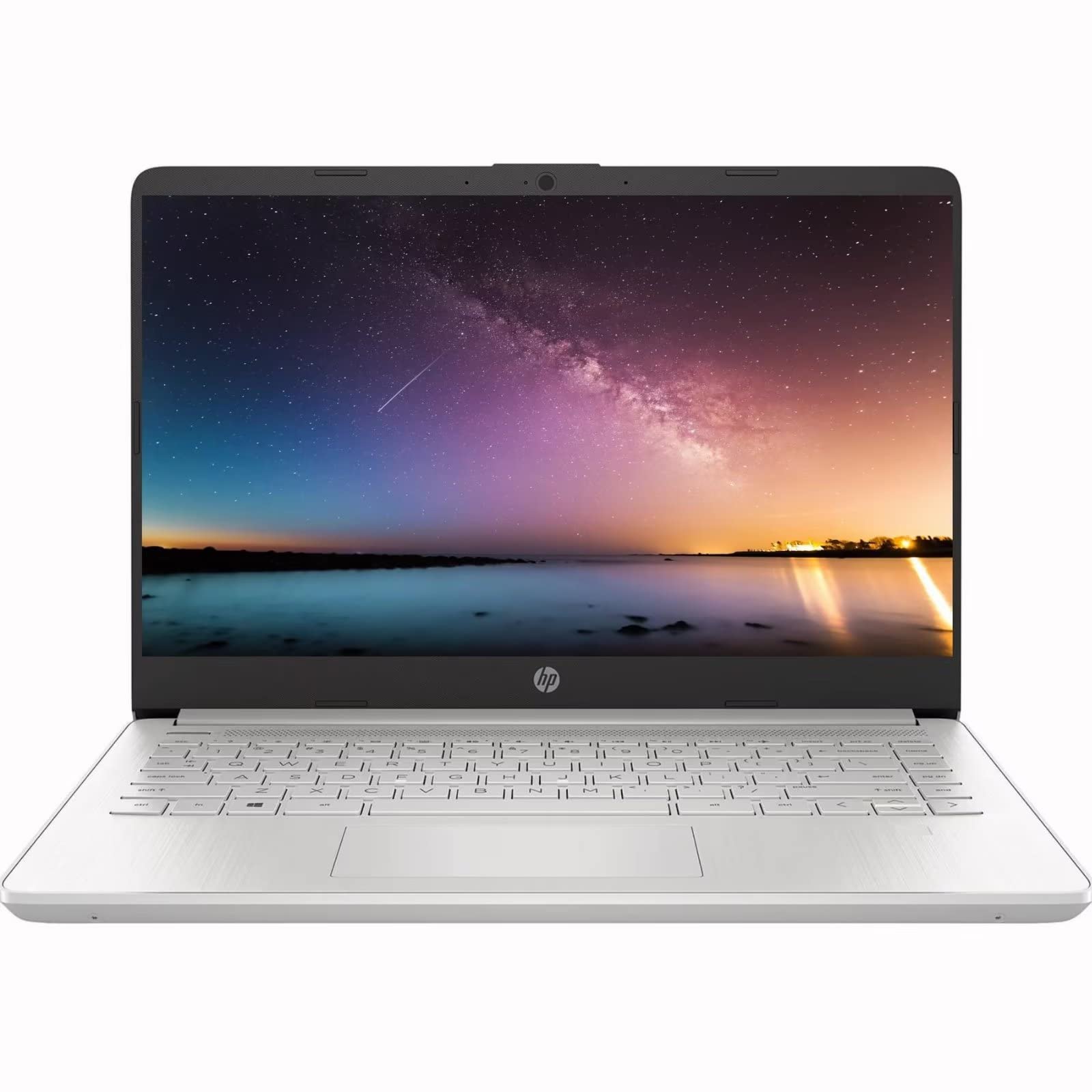 HP 14" FHD Laptop, AMD Ryzen 3-3250U (up to 3.5 GHz), 8GB RAM 1TB HDD + 128GB SSD, Ethernet, USB-A&C, Webcam, WiFi, Bluetooth, HDMI, Fast Charge Silver, Windows 10, ABYS Mouse Pad