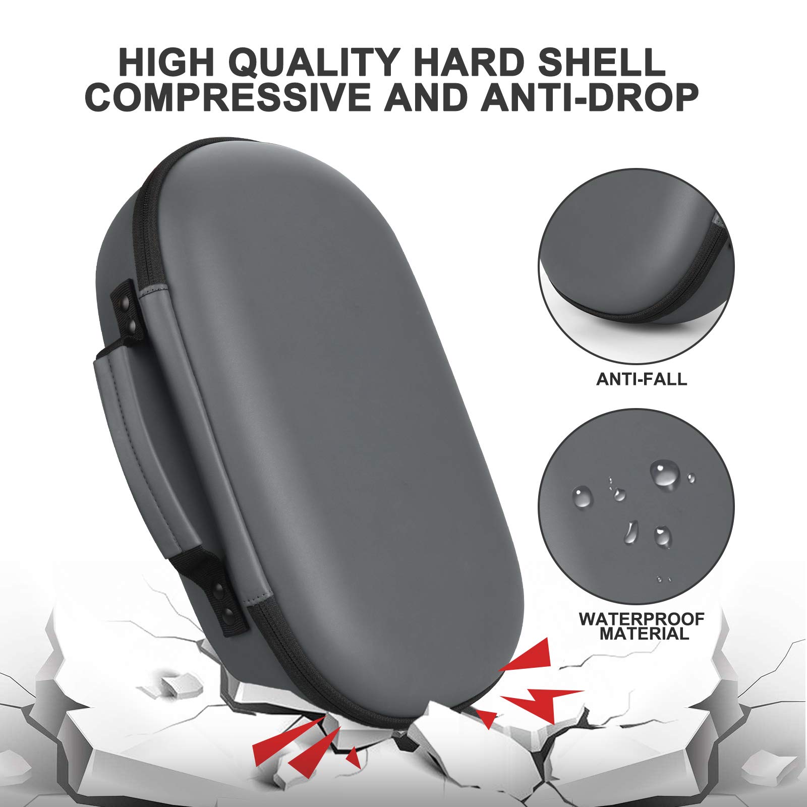 Esimen All-in-one Carrying Case for Oculus Quest 2 VR Gaming Headsets and Controllers Accessories, Hard Protective Travel Case with Shock-Dust-Water Proof