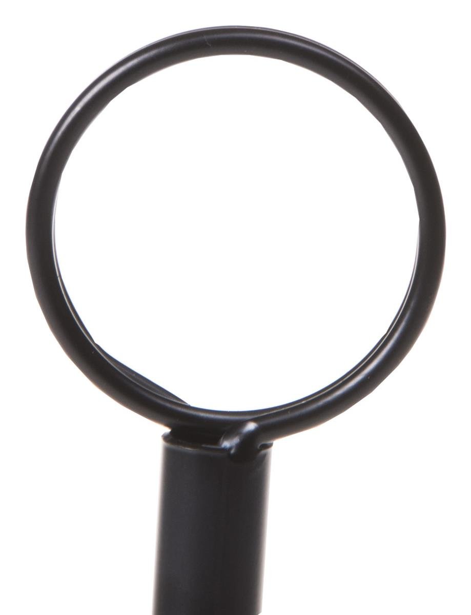 Displays2go Stainless Steel Table Place Card Holders for Weddings with Round Coil Clip (Set of 10), 18" Tall Stands, Black