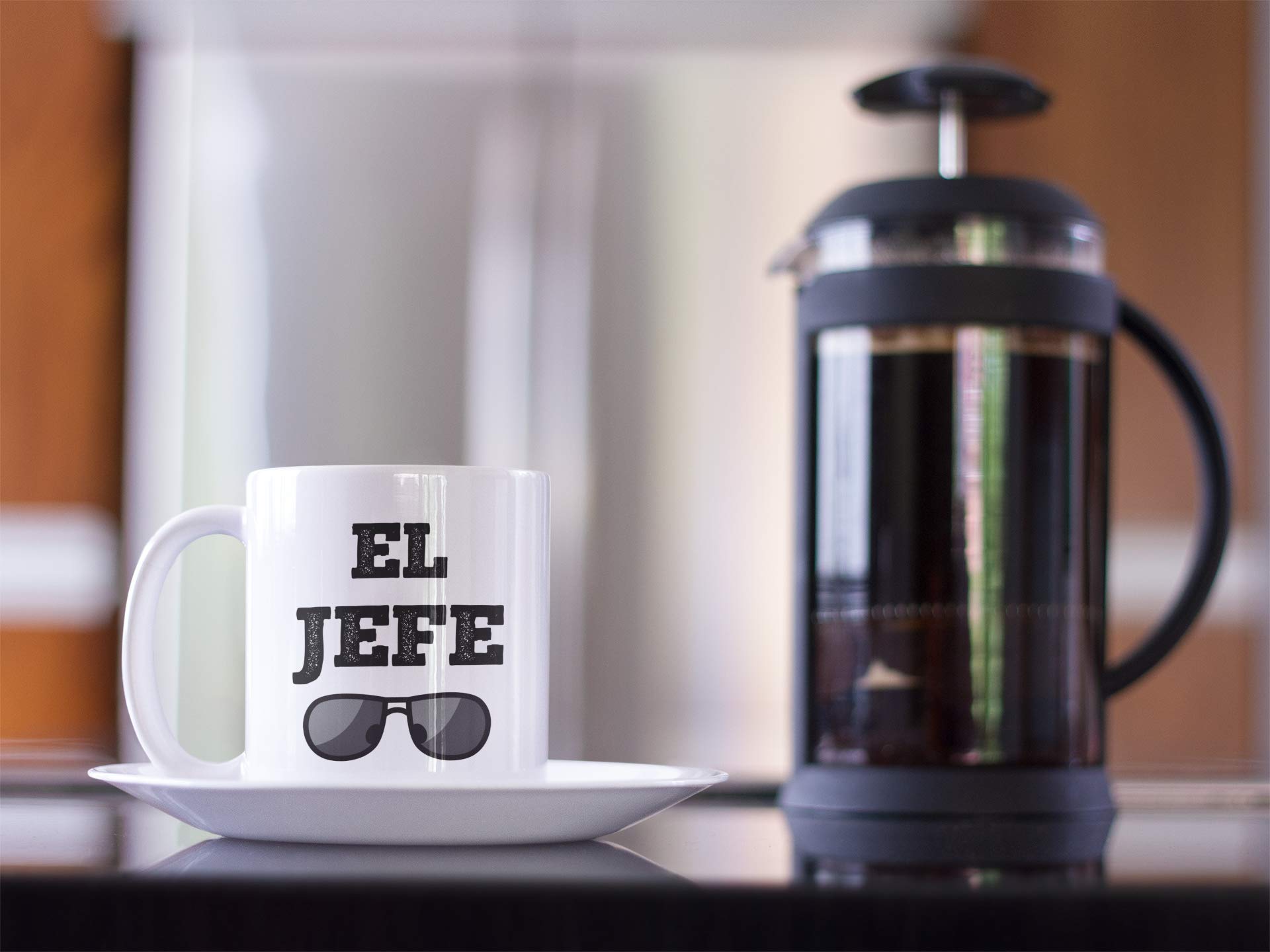 Mug Idea for Boss. El Jefe 11 oz Coffee Mug. Funny Saying in Spanish for The Bosses. Regalo para Tu Jefe. (White)