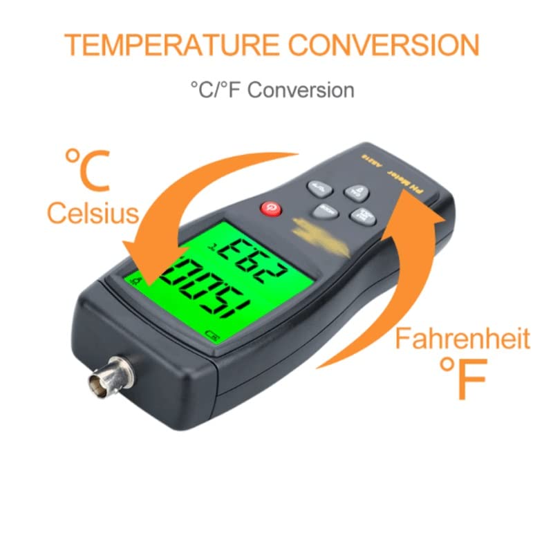 LHLLHL Digital PH Meter Ph Meter PH Tester Smart Sensor 0.00~14.00pH Moistures Measuring Instrument Water PH Acidity Meter