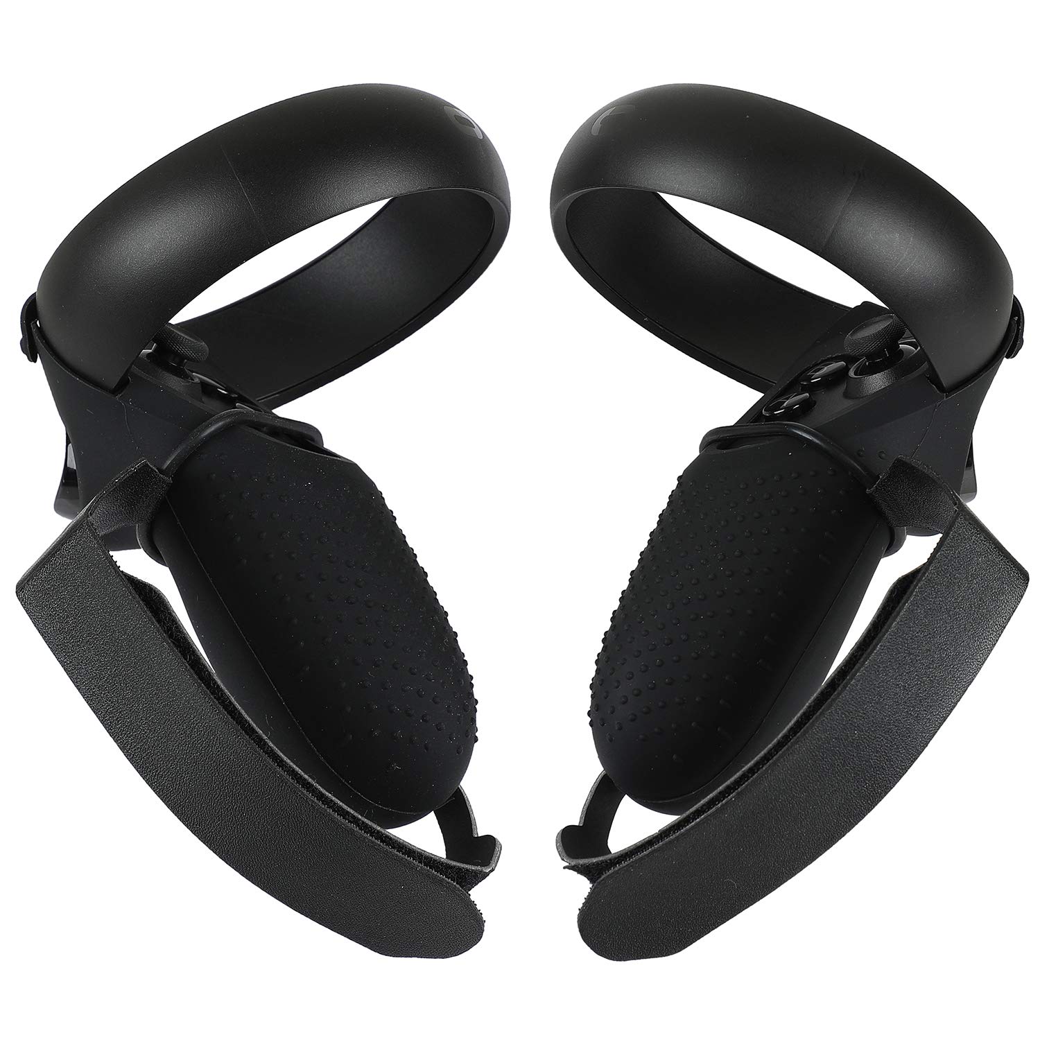Esimen Touch Controller Grip Cover for Oculus Quest/Rift S Wrist Strap Anti-Throw Handle Protective Sleeve Suit (Black)