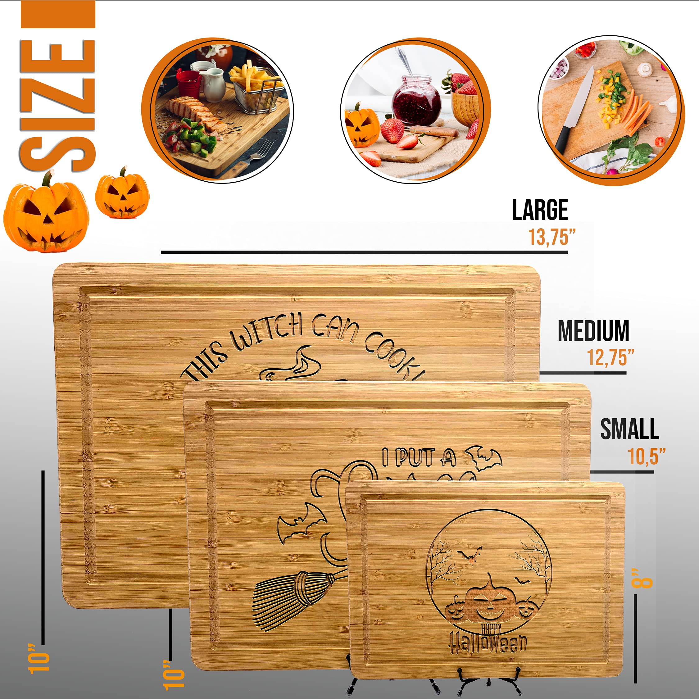 Hocus Pocus Cutting Board or Kitchen Decor for Halloween Party, Custom Designs for You, Custom Engraved Gift for Mom, Grandma, Grandpa, Dad, Parent, Couple, Daughter, Sister