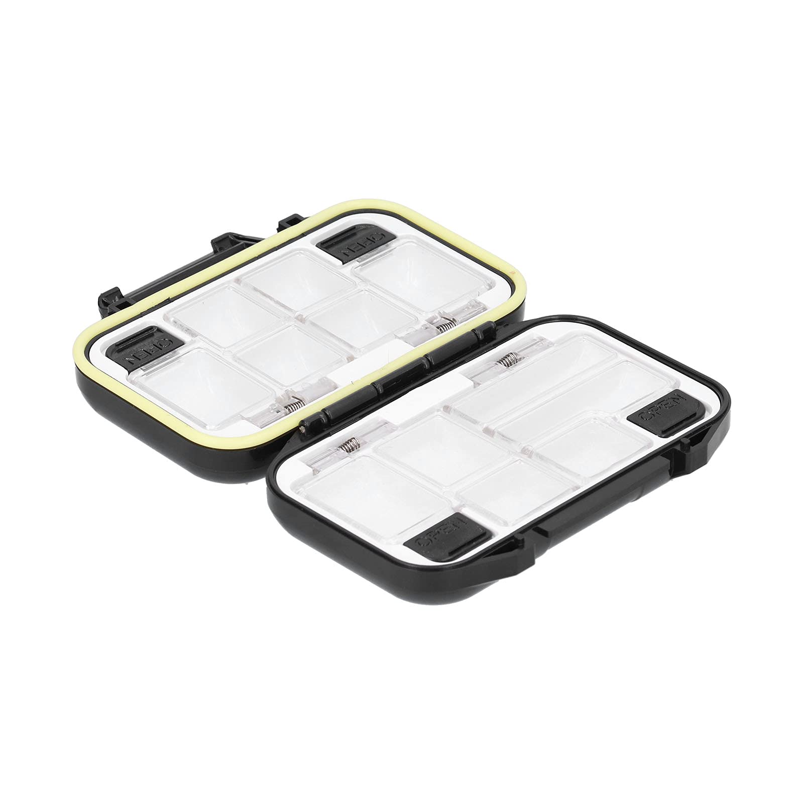 Fishing Gear Accessories Case, Tackle Box Multi Compartment Lure Hook Storage Bo Plastic Fishing Tackle Box for Fishing for Outdoors((black))