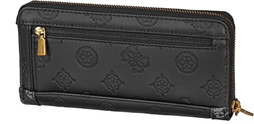 Guess Abey SLG Large Zip A, Women's Bi-Fold Wallet, Black Logo Multi