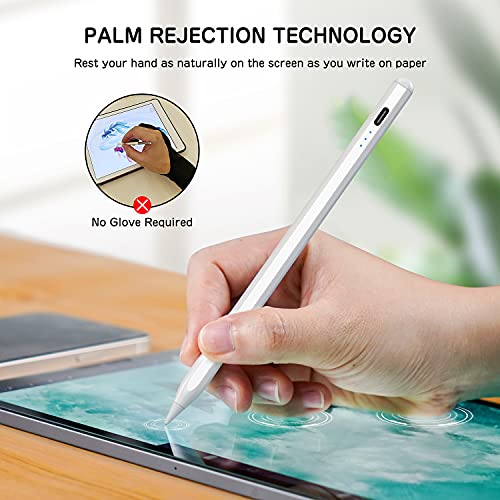 Stylus Pen Compatible with (2018-2022) Apple iPad, NTHJOYS iPad Pencil with Palm Rejection, Tilt, Magnetic, Active Pen for iPad Pro (11/12.9), iPad 6/7/8th Gen, iPad Air 3rd/4th Gen, iPad Mini 5th Gen