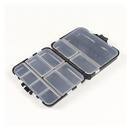 KRAFO 12X10X3cm 11 Grid Fishing Gear Hook Small Accessories Box Fishing Tool Storage Double-Sided Plastic Box BMX Parts