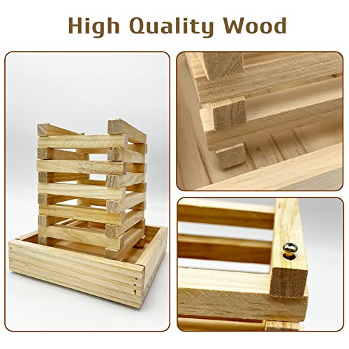 Rabbit Wooden Hay Feeder Chinchilla Food Dispenser Small Animal Hay Rack Bunny Cage Accessories for Guinea Pig Hamster