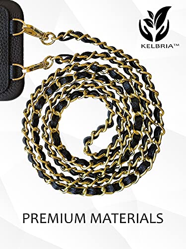 KELBRIA Crossbody iPhone 13 Pro Max Case with Card Holder for Women β Leather iPhone 13 Pro Max Case with Strap β iPhone 13 Pro Max Wallet Case for Women β Black Pebble Leather