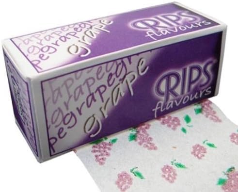 Rips 'Grape' Flavoured Cigaretter Rolling Papers - 24 Rolls