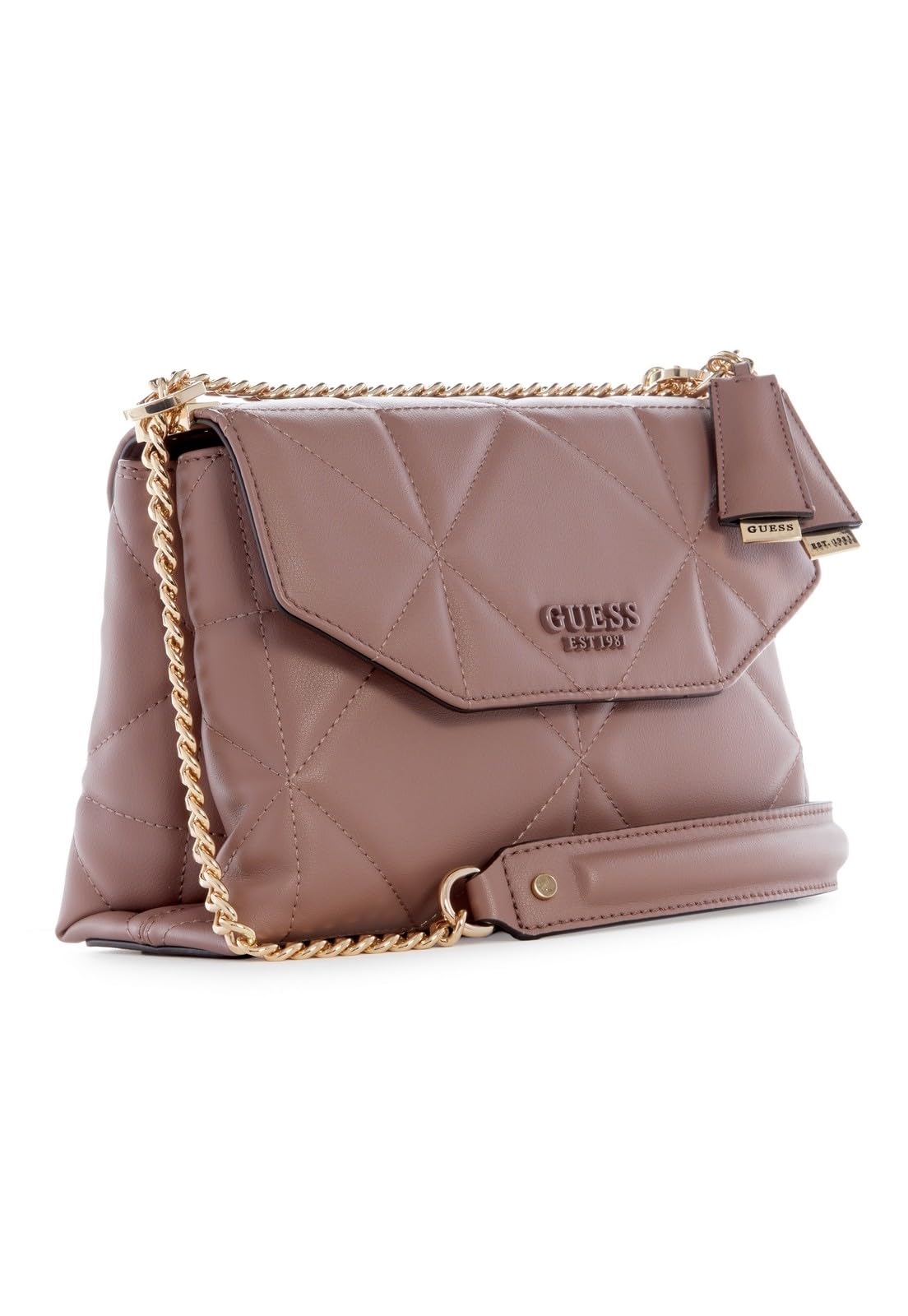 GUESS Ellery Convertible Crossbody Flap Rosewood One Size