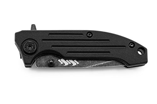 Kuuma Camco Manufacturing 51912 Knife, 6-1/2" Folding, 3-5/8" Closed, Spring Assist, Black,One Size