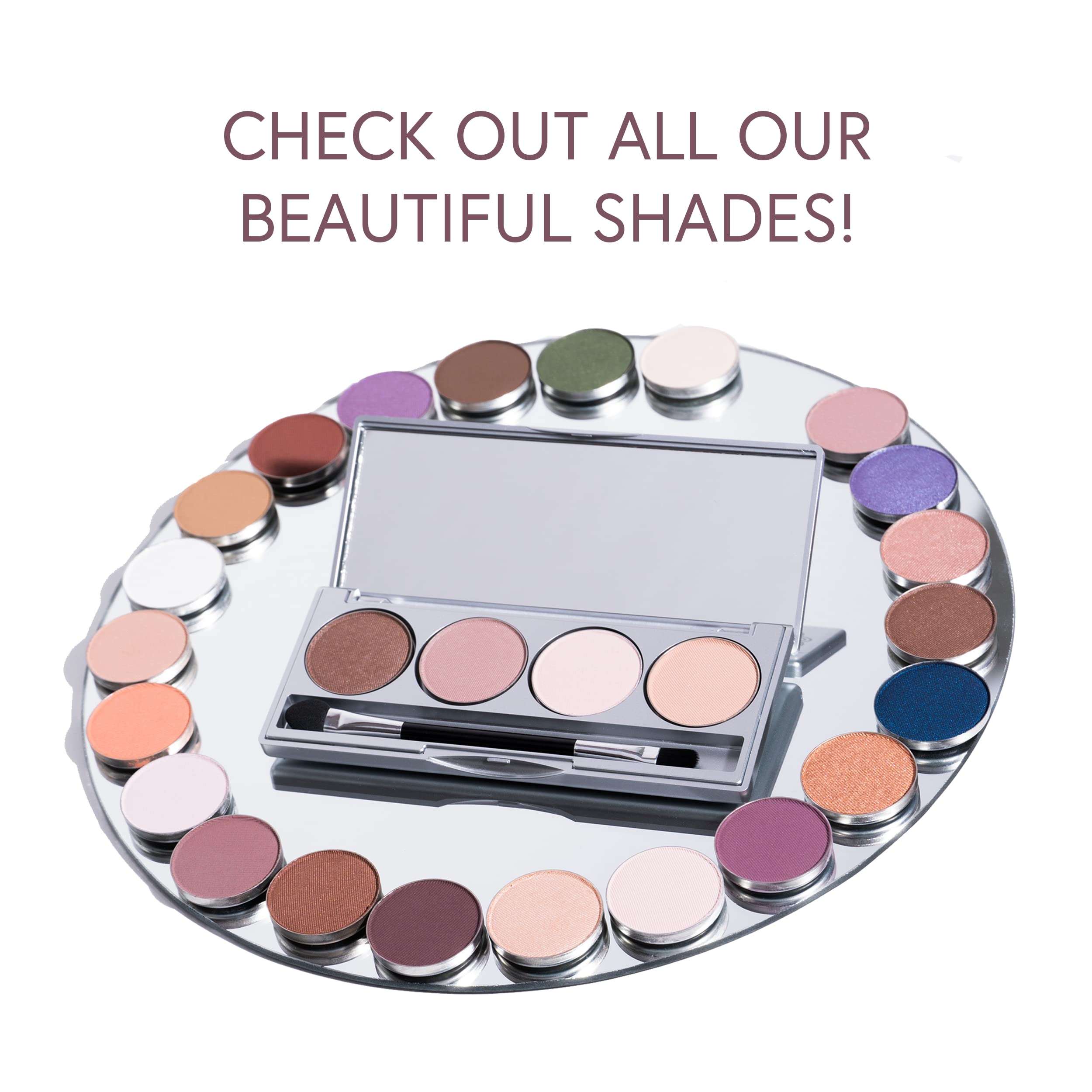 Honeybee Gardens Pressed Powder Matte Pink Eyeshadow Single REFILL (Ballet - matte soft pink) | PAN ONLY, NO COMPACT | Vegan, Gluten Free, Cruelty Free, 1.3g