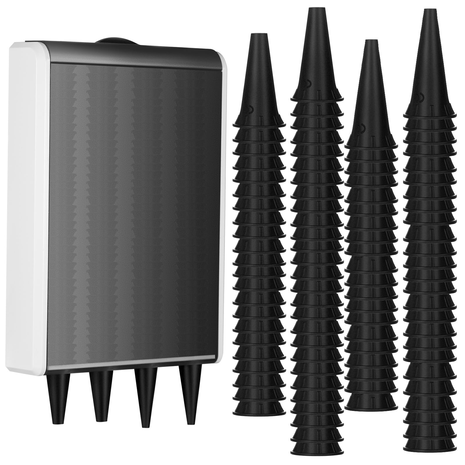 Saysurey Reusable Otoscope Specula Dispenser with 200 Pcs 2.75/4.25 mm Otoscope Tips Plastic Dispenser for Disposable Ear Specula