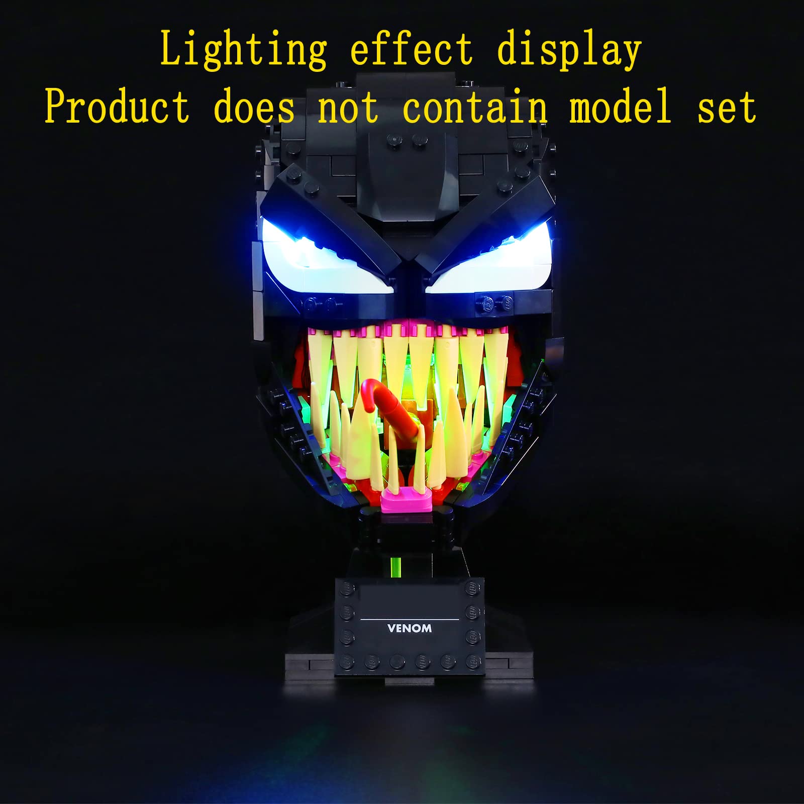 GEAMENT LED Light Kit Compatible with Lego Venom - Lighting Set for Spider Man 76187 Building Model (Model Set Not Included)