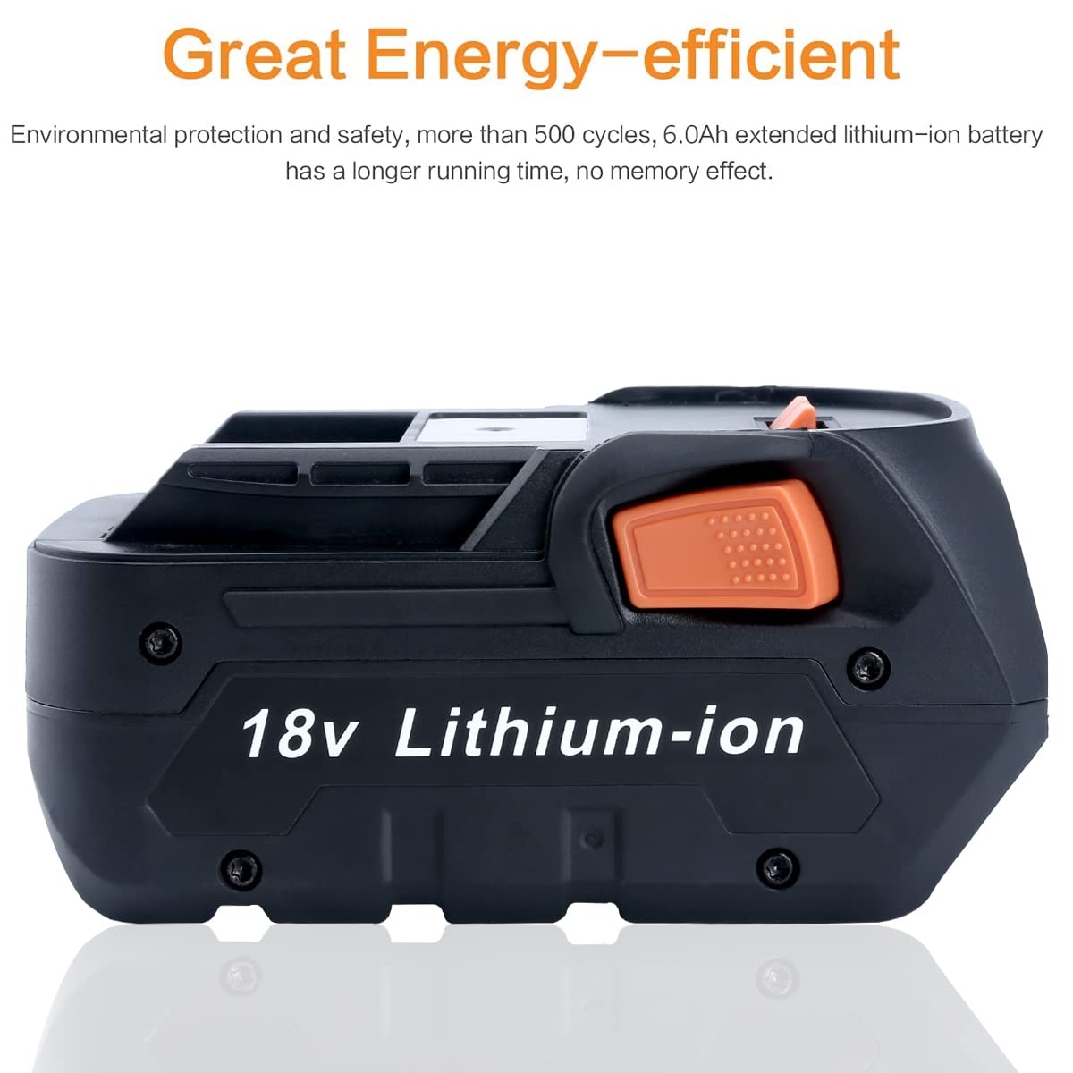 Epowon 2-Packs Replacement 6000mAh Lithium Ion Battery 18V for RIDGID 18Volts R840087 R840083 R840086 AC840085 Compact Power Tool Battery