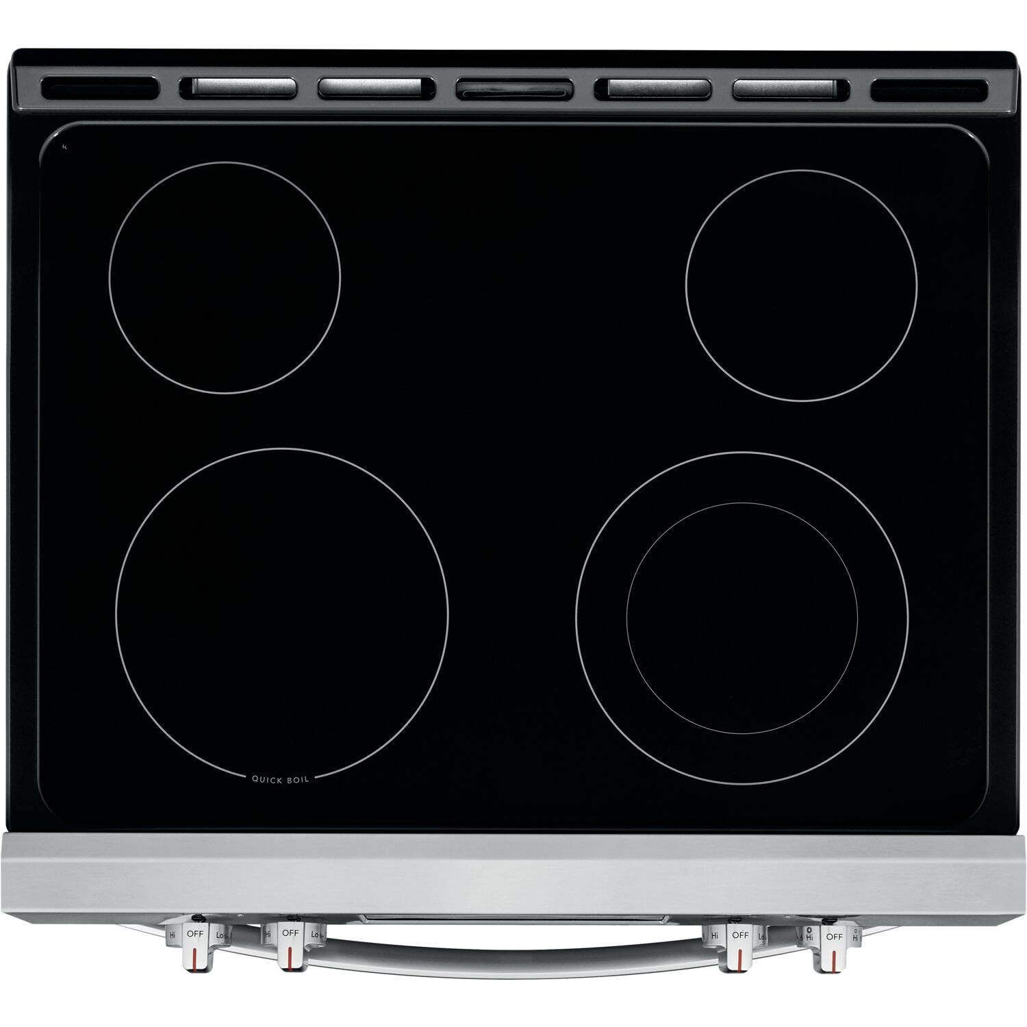 Frigidaire FFEH3051VS 30 Inch Freestanding Electric Range with 4 Elements, Smoothtop Cooktop, 5 cu. ft. Total Oven Capacity, Self-Cleaning Mode, Storage Drawer, ADA Compliant, in Stainless Steel