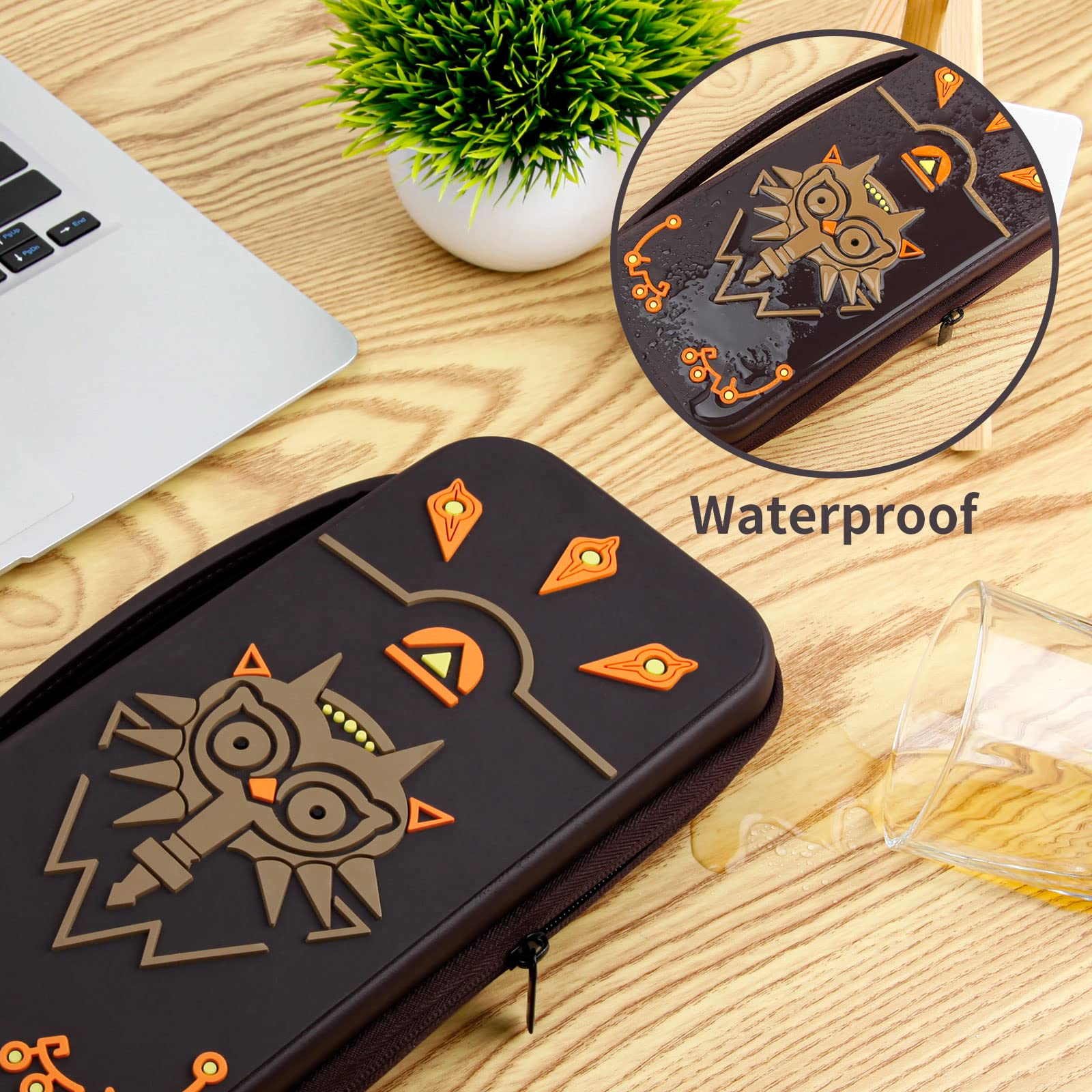 Kawvisy Switch Case Compatible with switch OLED, Switch Carrying Case Portable Travel Carry Case Compatible with Switch OLED, Protective Hard Shell Switch – Majora's Mask