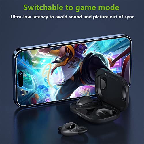Open Ear Air Conduction Headphones, Bluetooth 5.3 Earbuds with 50H Playtime IPX5 Waterproof Wireless Earbuds ,16mm Dynamic Drivers Sport Headphones with Earhooks for Running, Walking and Workouts