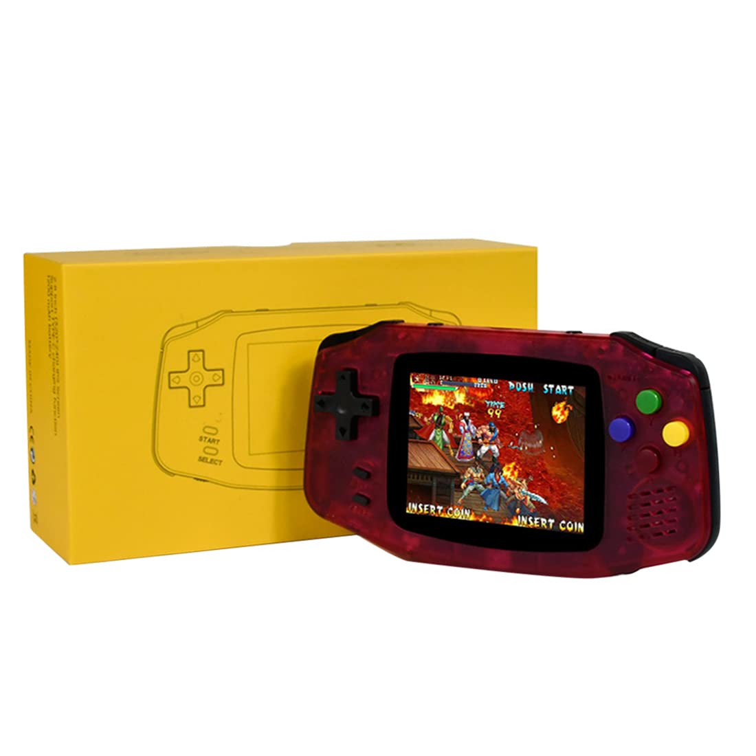HKYRD Powkiddy A30 2.8-inch Handheld Game Console Built in 2000 Games,Open Source Retro Video Game Player-Red, Red 32G