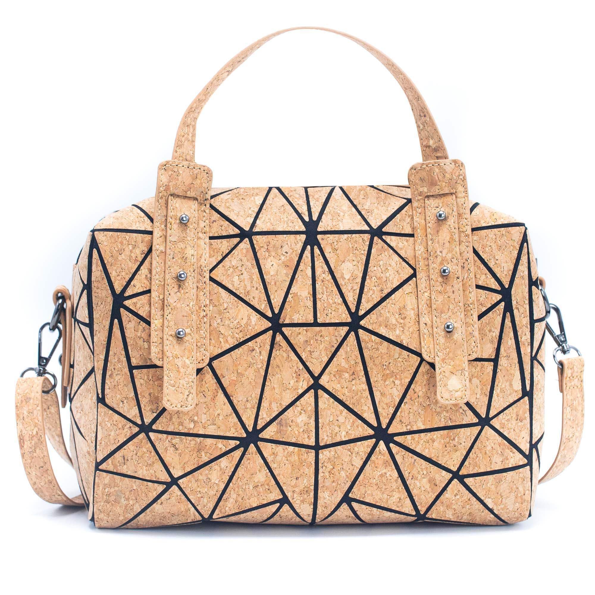 K KALISHKA'S STORE Geometric Cork Handbag for Women | Bag-2062