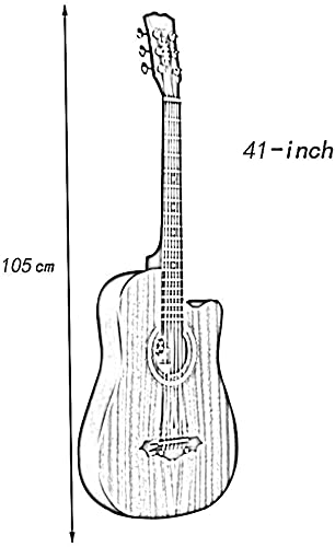Guitar Kit, String Instrument Electronic Guitar Acoustic Guitar , Beginner Classical Guitar Handmade Student Practice Adult Ballad Musical Instrument Can Carry ( Color : A-brown , Size : Long-105cm )